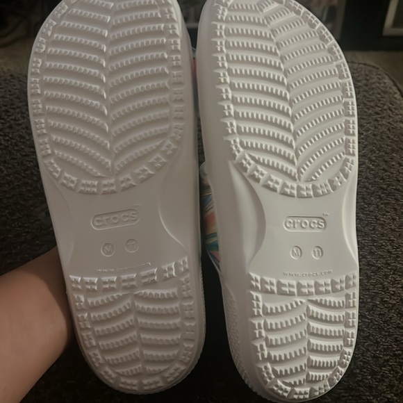 CROCS | Shoes | Crocs Multi Color With White Sole | Poshmark